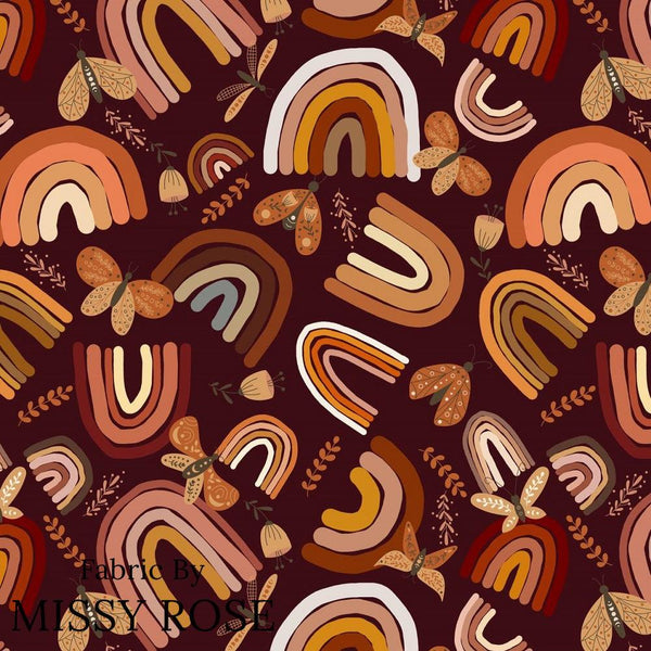 Design 202 - Boho Rainbow Fabric – Fabric by Missy Rose Pre-Order