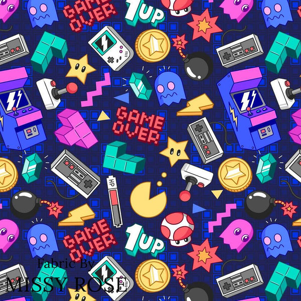 Design 859 - Retro Arcade Fabric | Retro Gaming Print | Missy Rose
